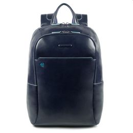 Piquadro Blue Square Großer Laptoprucksack mit 15,6" Notebookfach Nachtblau