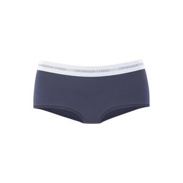 Copenhagen Studios Panty blau Gr. XS (34) f&uuml;r Damen. Mit Logobund. K&ouml;rpernah. Nachhaltig.