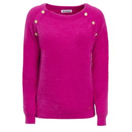 Influencer Pullover Damen Gr&ouml;&szlig;e L gold / fuchsia