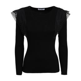 Influencer Pullover Damen Gr&ouml;&szlig;e M schwarz