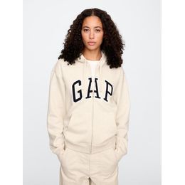 GAP Sweatjacke in Beige - 47% | Größe XL | Damen-sweatshirts-jacken