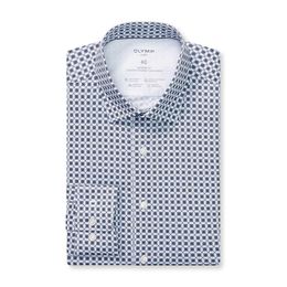 OLYMP Hemd "Luxor" - Modern fit - in Dunkelblau/ Wei&szlig; - 63% | Gr&ouml;&szlig;e 43 | Herren-plussize