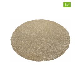 Villa d ́Este 6er-Set: Tischsets in Gold - Ø 38 cm - 23% |