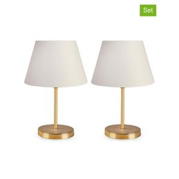 Opviq 2er-Set: Tischleuchten in Creme/ Gold - (H)37 cm - 52% | Tischleuchten