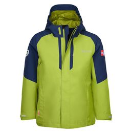 Trollkids Regenjacke "Skaland" in Grün/ Dunkelblau - 48% | Größe 104 | Kinder-outdoor-jacken