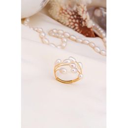 Pierres delicates Perlen-Ring in Wei&szlig; - 71% | Schmuck