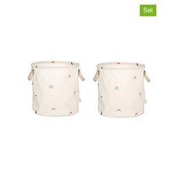 OYOY mini 2er-Set: Aufbewahrungskörbe "Moira" in Creme - (H)32 x Ø 32 - 57% | Kisten-koerbe