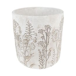 Clayre & Eef Clayre & Eef Blumentopf in Creme - (H)21 x Ø 20 cm - 52% | Kerzen-vasen