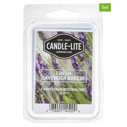 CANDLE-LITE 2er-Set: Duftwachs "Fresh Lavender Breeze" in Hellblau - 2x 56 g - 42% | Kerzen-vasen