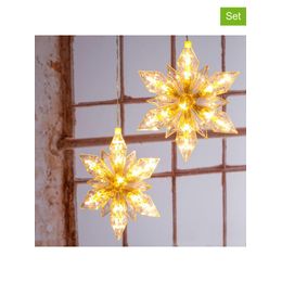 Profiline 2er-Set: LED-Dekoleuchten "Star" in Warmweiß - Ø 23,5 cm - 45% | Lichterketten-dekobeleuchtung