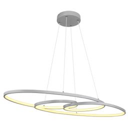 Globo LIGHTING LED Pendelleuchte &raquo;SPIRA&laquo; LED-Modul H&auml;ngelampe/H&auml;ngeleuchte/Wohnzimmer/Esstisch/elegant silberfarben matt