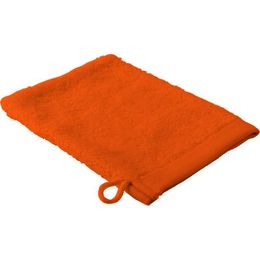 Waschhandschuh orange Baumwolle