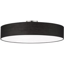 Trio LEUCHTEN Deckenleuchte &raquo;Hotel&laquo; E27 1 Stk. Deckenlampe &Atilde; ̃ 65 cm mit Stoff-Schirm, Leuchtmittel tauschbar schwarz