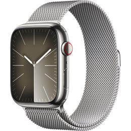 Apple Smartwatch »Watch Series 9 Edelstahl« (4, 5 cm / 1, 77 ′′) Watch OS 10 Silber