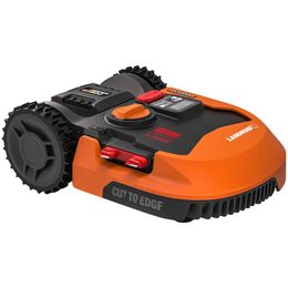 WORX Rasenmähroboter »Landroid L2000« Set, 2000m², 20V/5Ah, 22cm/30-60mm, WiFi/Bluetooth, Cut to edge, PowerShare orange Regensensor: Um Spuren auf...