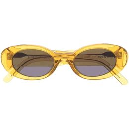 Palm Angels Sonnenbrille - Spirit Oval Sunglasses - Gr. unisize - in Gelb - f&uuml;r Damen