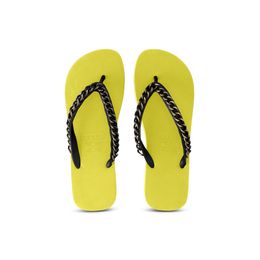 Uzurii Slipper & Pantoletten - Zehentrenner Gold Large - Gr. 37_38 - in Gr&uuml;n - f&uuml;r Damen
