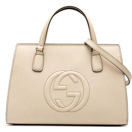 Gucci Hobo Bags - Medium Leather Soho Satchel - Gr. unisize - in Wei&szlig; - f&uuml;r Damen