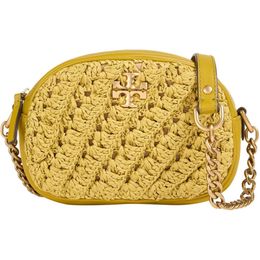 Tory Burch Crossbody Bags - Kira Crochet Logo Camera Bag - Gr. unisize - in Gr&uuml;n - f&uuml;r Damen