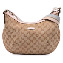 Gucci Hobo Bags - GG Canvas Web Crossbody - Gr. unisize - in Braun - f&uuml;r Damen