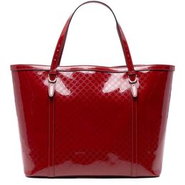 Gucci Shopper - Patent MicroGuccissima Nice Tote - Gr. unisize - in Rot - f&uuml;r Damen