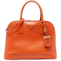 Prada Hobo Bags - Medium Saffiano Lux Open Promenade Satchel - Gr. unisize - in Orange - f&uuml;r Damen