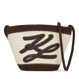 K by KARL LAGERFELD Karl Lagerfeld Shopper - K/Autograph Kleine Strandtasche aus Seilen - Gr. unisize - in Schwarz - für Damen