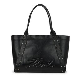 K by KARL LAGERFELD Karl Lagerfeld Shopper - K/Ville Mittelgro&szlig;e Tote Bag mit Nieten Handtasche - Gr. unisize - in Schwarz - f&uuml;r Damen