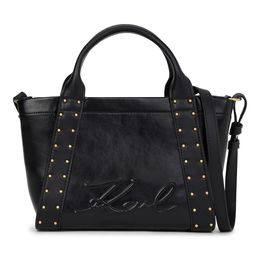 K by KARL LAGERFELD Karl Lagerfeld Shopper - K/Ville Kleine Tote Bag mit Nieten - Gr. unisize - in Schwarz - f&uuml;r Damen