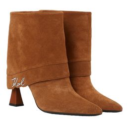 K by KARL LAGERFELD Karl Lagerfeld Stiefeletten - Debutante Stiefeletten mit umgeschlagenem Schaft - Gr. 40 (EU) - in Braun - f&uuml;r Damen