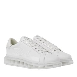 K by KARL LAGERFELD Karl Lagerfeld Low-Top Sneaker - KAPRI KUSHION SIGNIA GL&Auml;NZENDE SNEAKER - Gr. 41 (EU) - in Wei&szlig; - f&uuml;r Damen