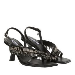 K by KARL LAGERFELD Karl Lagerfeld Hohe Schuhe - Karmel Slingback-Pumps mit Fransen - Gr. 36 (EU) - in Schwarz - f&uuml;r Damen