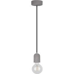 Spot-Light SPOT LIGHT Pendelleuchte &raquo;AMORY&laquo; E27 1 Stk. H&auml;ngeleuchte, Echtes Beton - handgefertigt, Textilkabel, Naturprodukt betongrau/schwarz