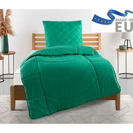my home Steppbett + Kopfkissen &raquo;Microlux, Bettdecke 135x200 cm, 155x220 cm&laquo; Set mit Kissen 40x80 cm, 80x80 cm, Sommer, Herbst, Winter in 4 Farben...