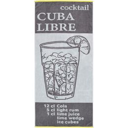 Dyckhoff Strandtuch &raquo;Cuba Libre&laquo; kuscheliges Velours grau Frottiervelours, Baumwolle