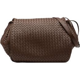 Bottega Veneta Hobo Bags - Nappa Intrecciato Flap Crossbody - Gr. unisize - in Braun - f&uuml;r Damen
