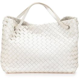 Bottega Veneta Shopper - Lambskin Intrecciato Tote - Gr. unisize - in Wei&szlig; - f&uuml;r Damen