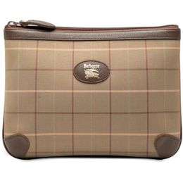Burberry Clutches - Vintage Check Canvas Clutch - Gr. unisize - in Braun - f&uuml;r Damen