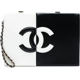 Chanel Clutches - CC Lambskin Split Clutch with Chain - Gr. unisize - in Schwarz - f&uuml;r Damen