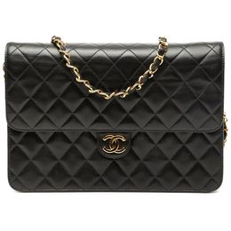 Chanel Hobo Bags - Medium CC Quilted Lambskin Single Flap - Gr. unisize - in Schwarz - f&uuml;r Damen