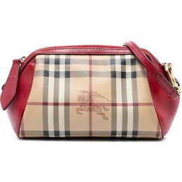 Burberry Hobo Bags - Mini Haymarket Check Coated Canvas Blaze Crossbody - Gr. unisize - in Braun - f&uuml;r Damen