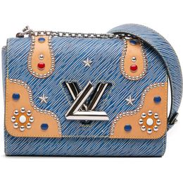 Louis Vuitton Hobo Bags - Epi Denim Studded Twist MM - Gr. unisize - in Blau - f&uuml;r Damen