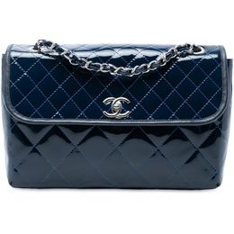 Chanel Hobo Bags - Quilted Patent In The Business Flap - Gr. unisize - in Blau - f&uuml;r Damen