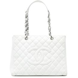 Chanel Shopper - Caviar Grand Shopping Tote - Gr. unisize - in Wei&szlig; - f&uuml;r Damen