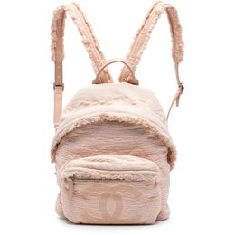 Chanel Rucks&auml;cke - Quilted Canvas Front Pocket Fringe Backpack - Gr. unisize - in Gold - f&uuml;r Damen