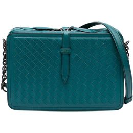 Bottega Veneta Hobo Bags - Nappa Intrecciato Belt Flap Camera Bag - Gr. unisize - in Blau - f&uuml;r Damen