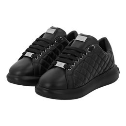 Philipp Plein Low-Top Sneaker - Lo-Top Turnschuhe Matelasse - Gr. 39 (EU) - in Schwarz - f&uuml;r Damen