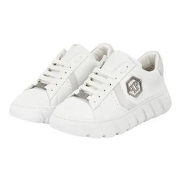Philipp Plein Low-Top Sneaker - Lo-Top Turnschuhe Hexagon - Gr. 39 (EU) - in Wei&szlig; - f&uuml;r Damen