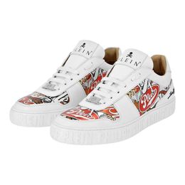 Philipp Plein Low-Top Sneaker - Lo-Top Turnschuhe Eagle - Gr. 35 (EU) - in Wei&szlig; - f&uuml;r Damen