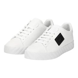 Philipp Plein Low-Top Sneaker - Lo-Top Turnschuhe Placca - Gr. 38 (EU) - in Wei&szlig; - f&uuml;r Damen